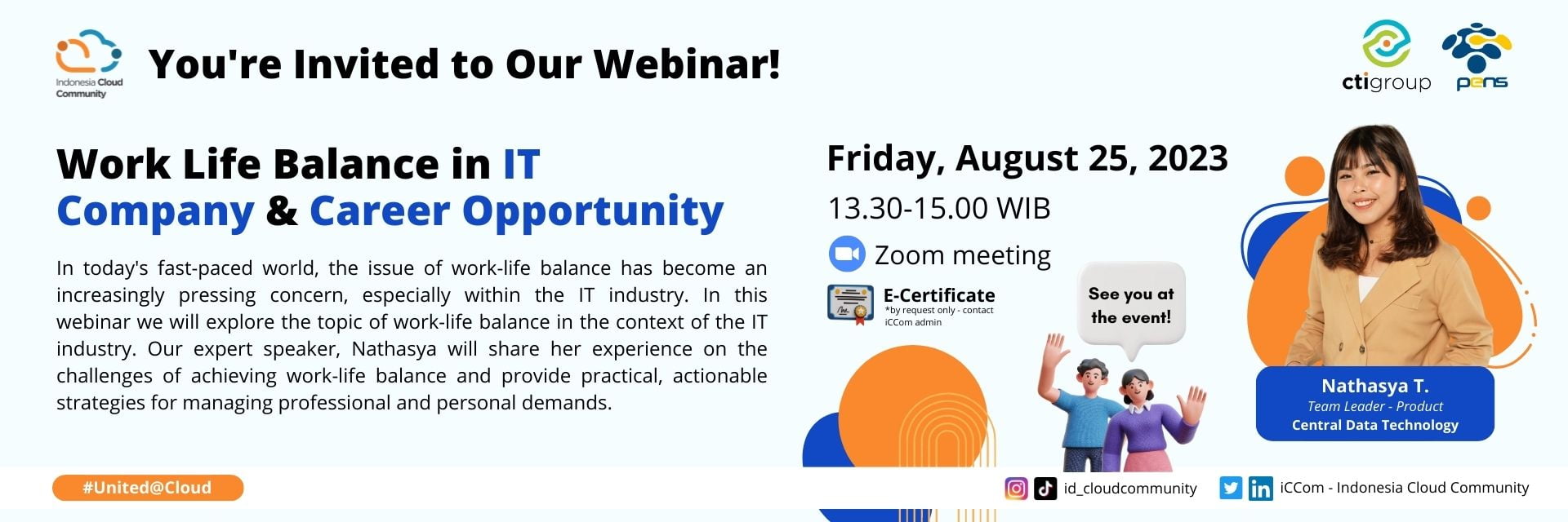 Career Webinar - Work Life Balance in IT Company & Career Opportunity - Indonesia Cloud Community